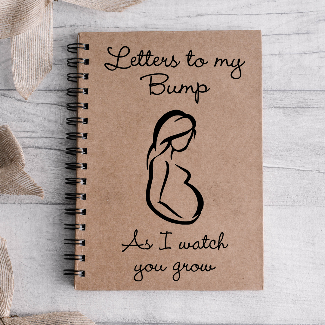 Custom A5 notebook, Letters to My Bump As I Watch You Grow – Mylouise